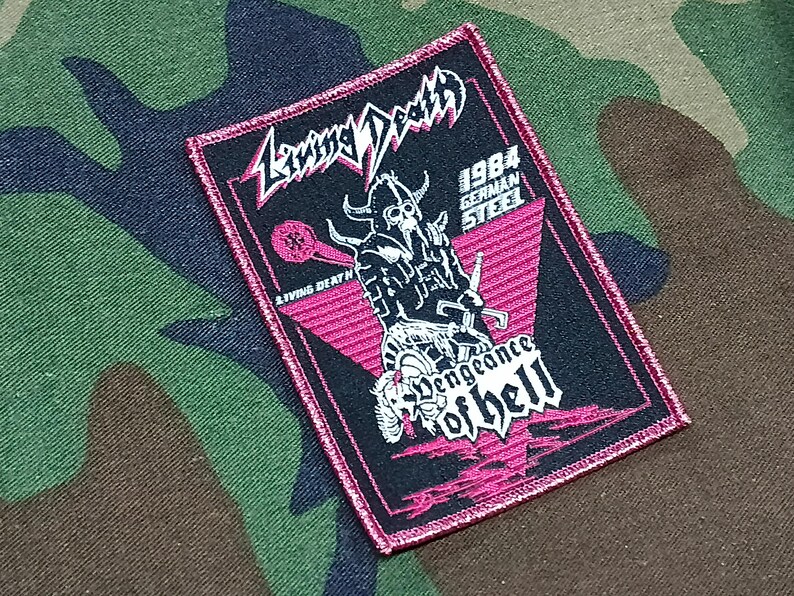 LIVING Death'vengeance of Hell'woven Patches,thrashmetalpatches ...