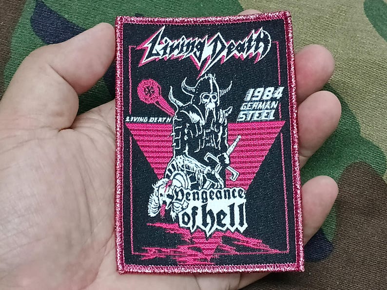 LIVING Death'vengeance of Hell'woven Patches,thrashmetalpatches ...