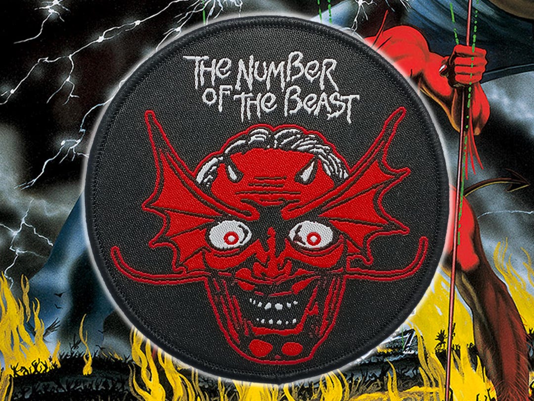 IRON MAIDEN 'the Number of the Beast 'woven Patches, Heavy Metal ...