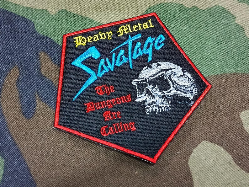 Savatage'skull',embroidered Patches,heavymetalpatches,rockbandpatches,battlevest,sewonpatches ...