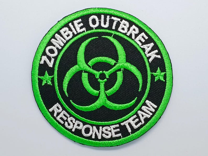 ZOMBIE OUTBREAK 'logo' Embroidered Patches, Horror Movies Patches,heavy ...