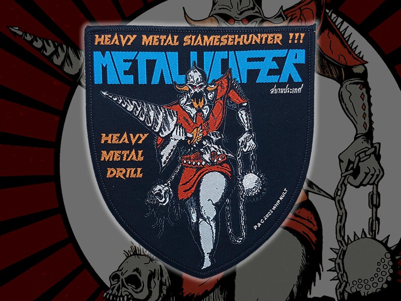 METALUCIFER 'heavy Metal Drill' Woven Patches, Heavy Metal Patches ...