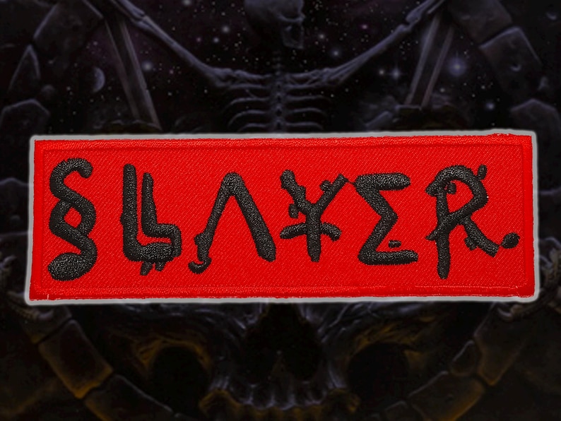 Slayer'band Logo'embroidered Patches,thrashmetalpatches,battlejacket,sewonpatches, - Etsy
