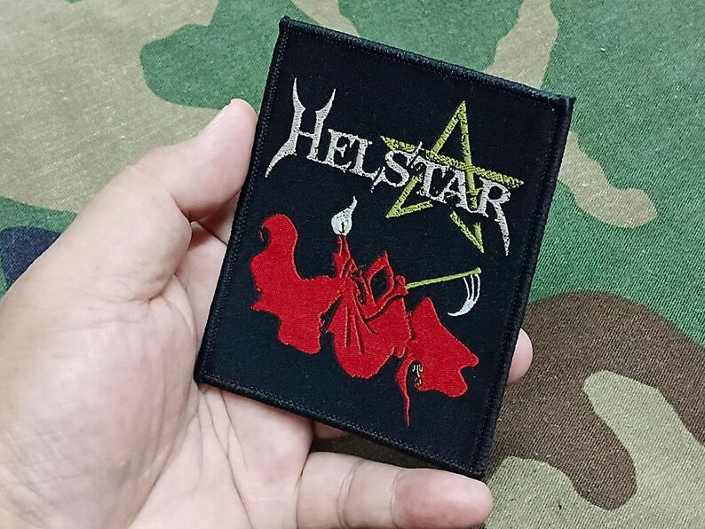 Helstar'burning Star'woven Patch,thrashspeedmetalbandpatch,battlejacket ...