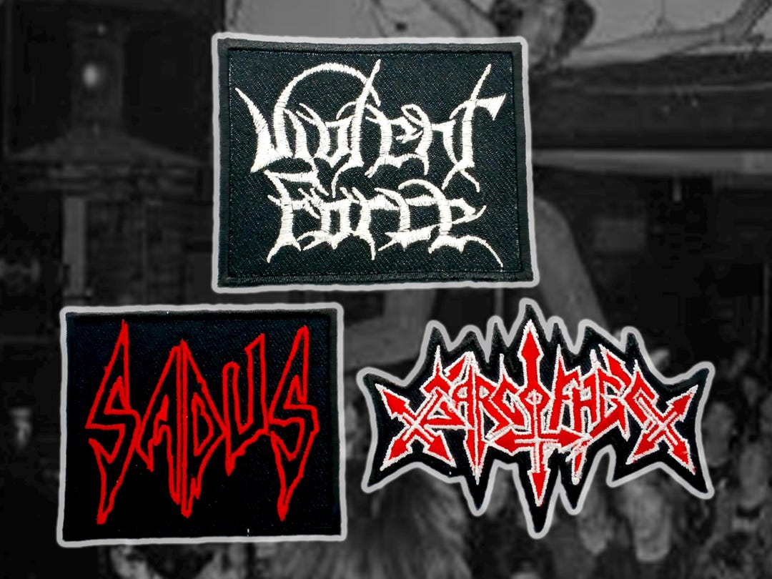 THRASH METAL SET 2,embroidered Patches,thrashmetalpatches,battlejacket ...