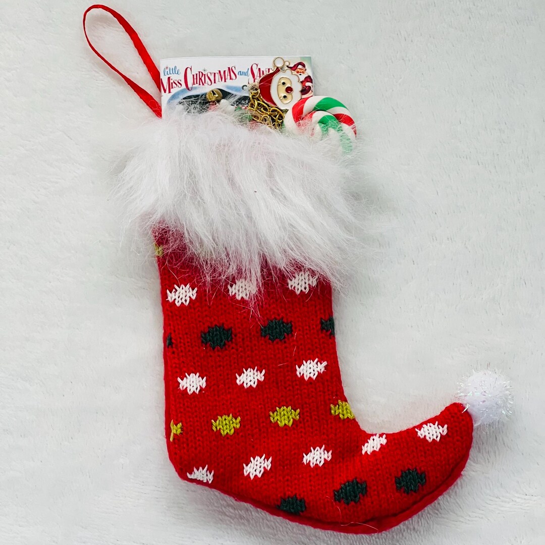Mini Christmas Stocking for 14-18" Dolls: Bracelet, Book, Lollipop ...
