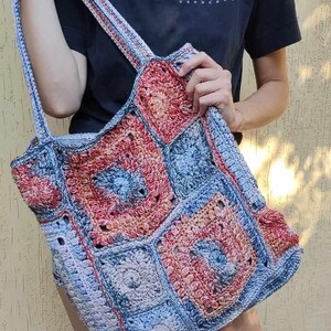 Granny Square Scramble Sack, Crochet Shoulder Bag, Bohemian Purse ...
