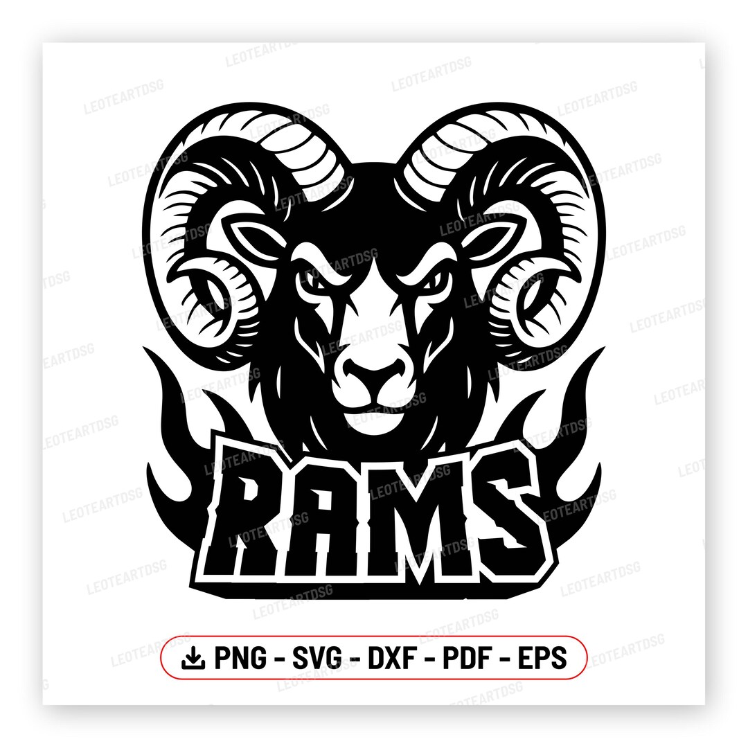 Rams Team Logo SVG, PNG, PDF, Dxf File, Sports Cricut - Etsy