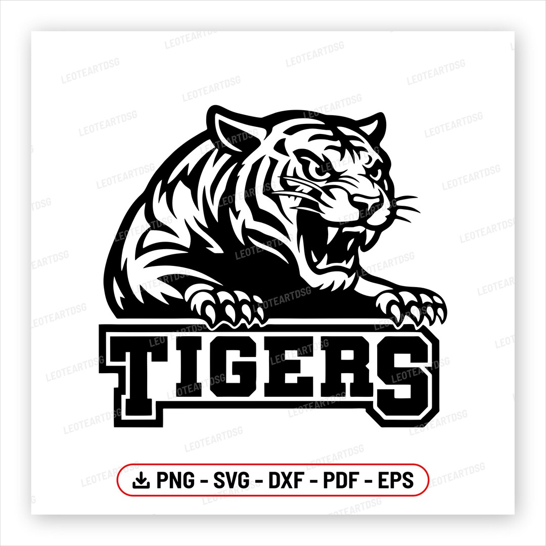 Tigers Sports Team Logo SVG, Varsity Mascot (digital Download) - Etsy