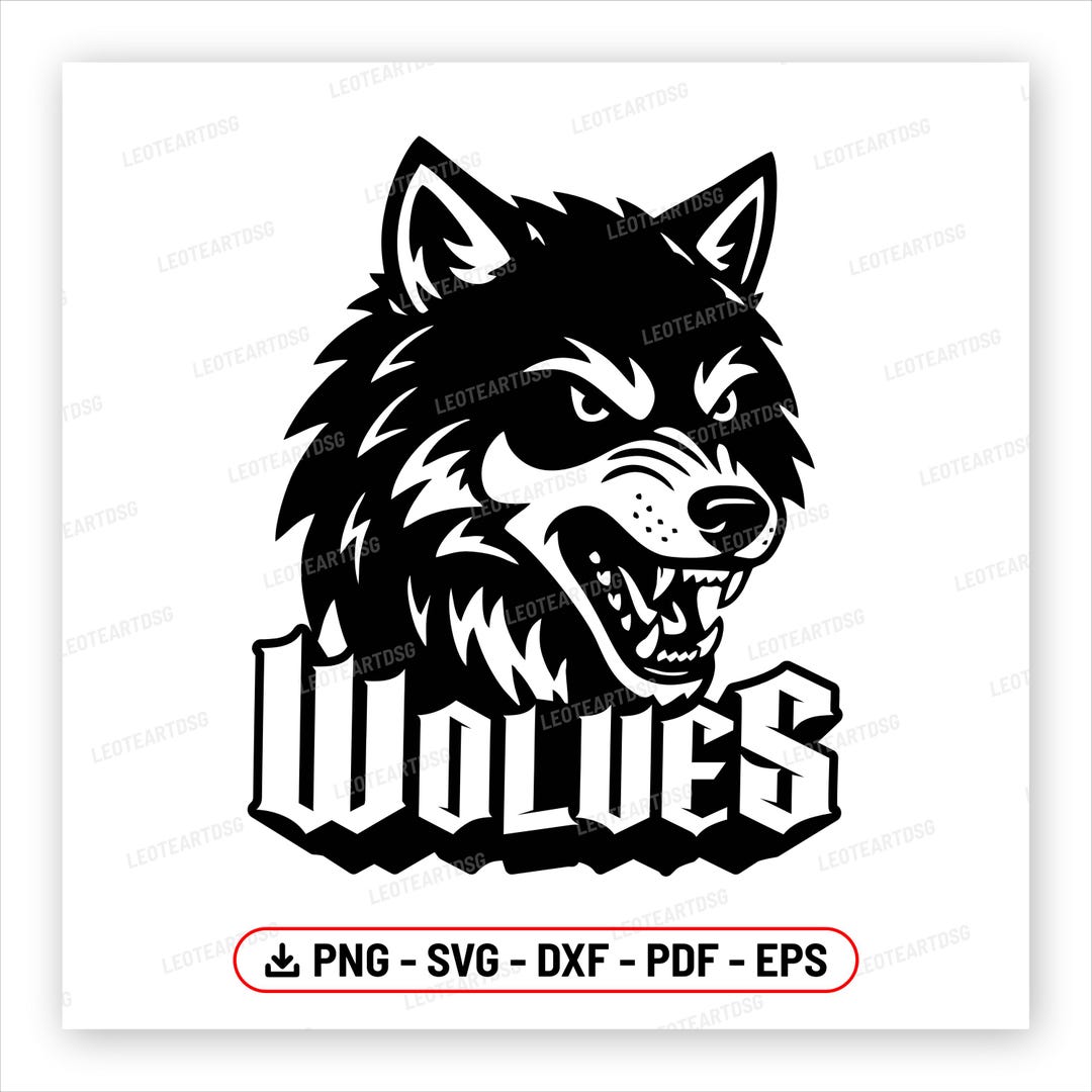 Premium Wolves Sports Team Logo SVG, PNG, Dxf, Wolves Baseball ...