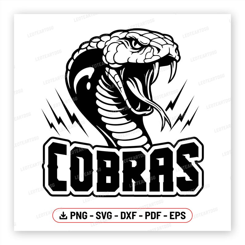 Premium Cobras Sports Team Logo SVG PNG DXF Mascot Baseball, Basketball ...