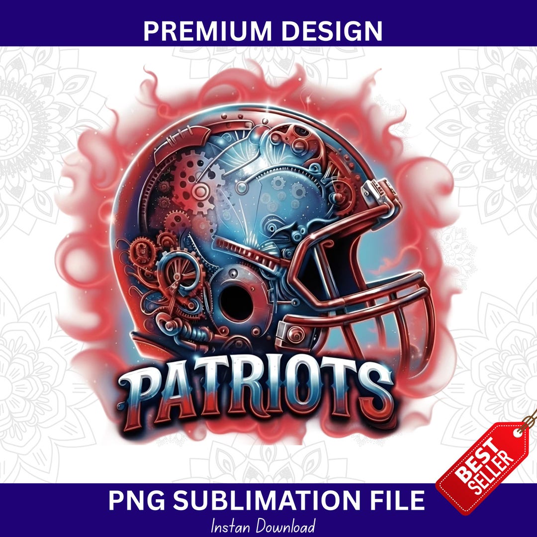 Patriots Football Clipart PNG – Game Day Sublimation Design (digital ...