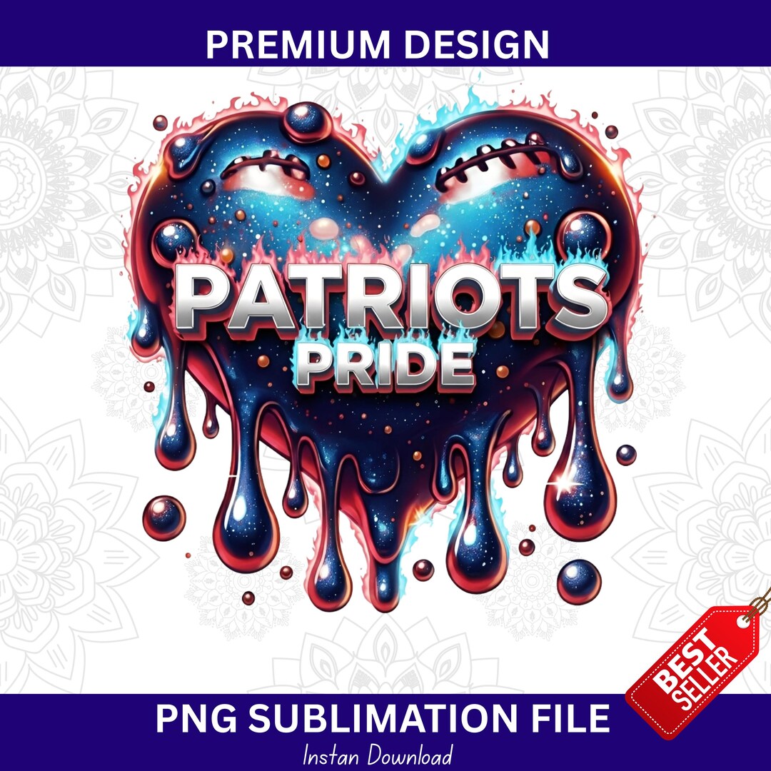 Patriots Football Pride PNG - Game Day Sublimation Design (digital ...