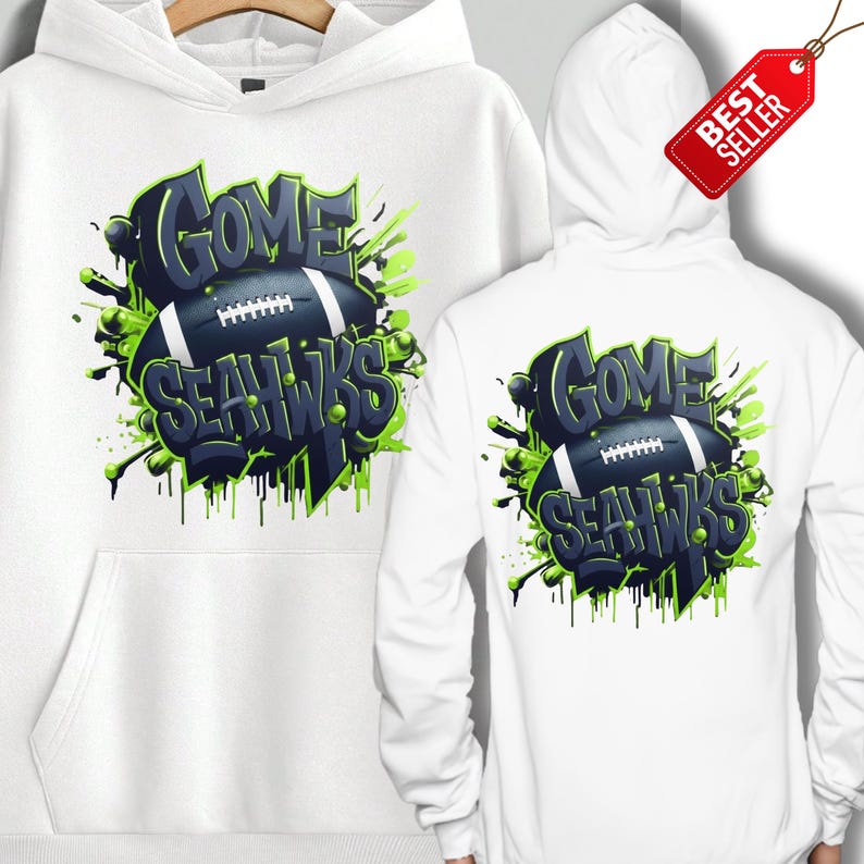 Seahawks Football PNG – Game Day Clipart, Sublimation Design (digital ...