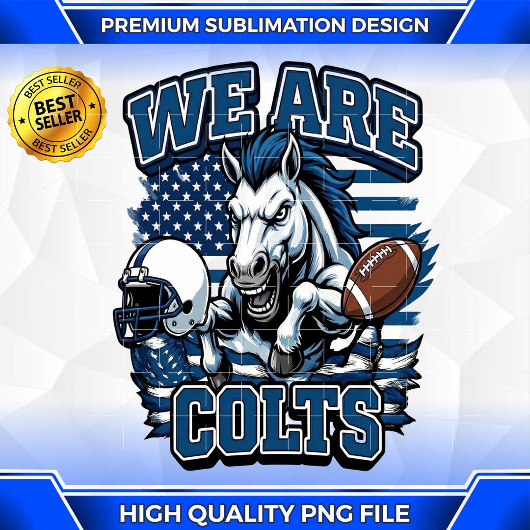 Colts Football Clipart PNG – Game Day Sublimation Design (digital ...