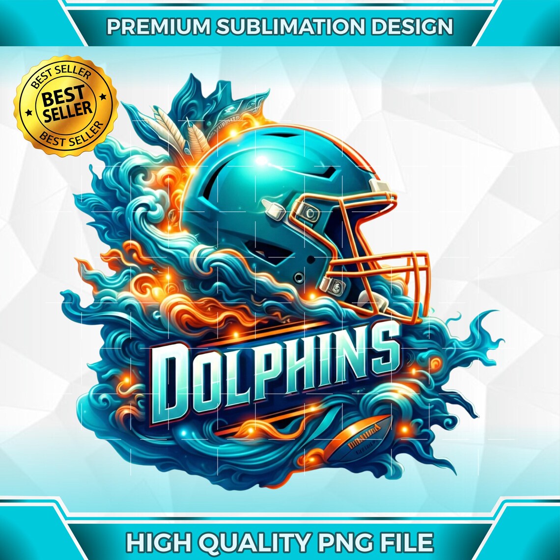 Dolphins Football PNG Clipart – Game Day Designs (digital Download) - Etsy