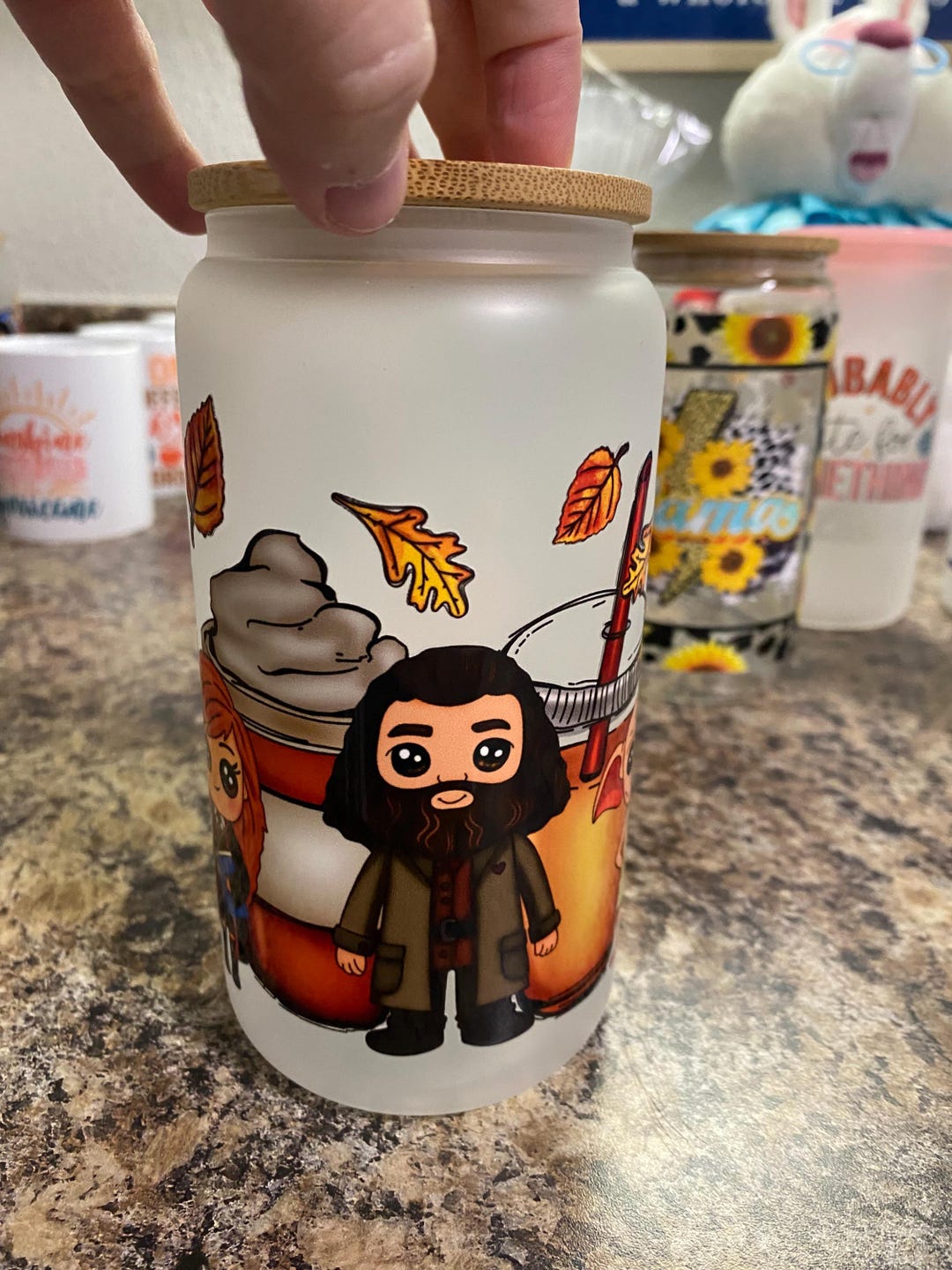 Character Libby Glass Cups/ Frosted With UV DTF Transfers/harry Potter ...