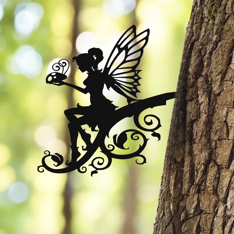 Fairy Silhouette Metal Decor,garden Fairy Decor,fairy Art Decor,fairy ...