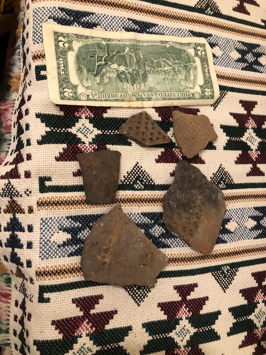 Native American Florida Pottery Shards Group of 5 - Etsy