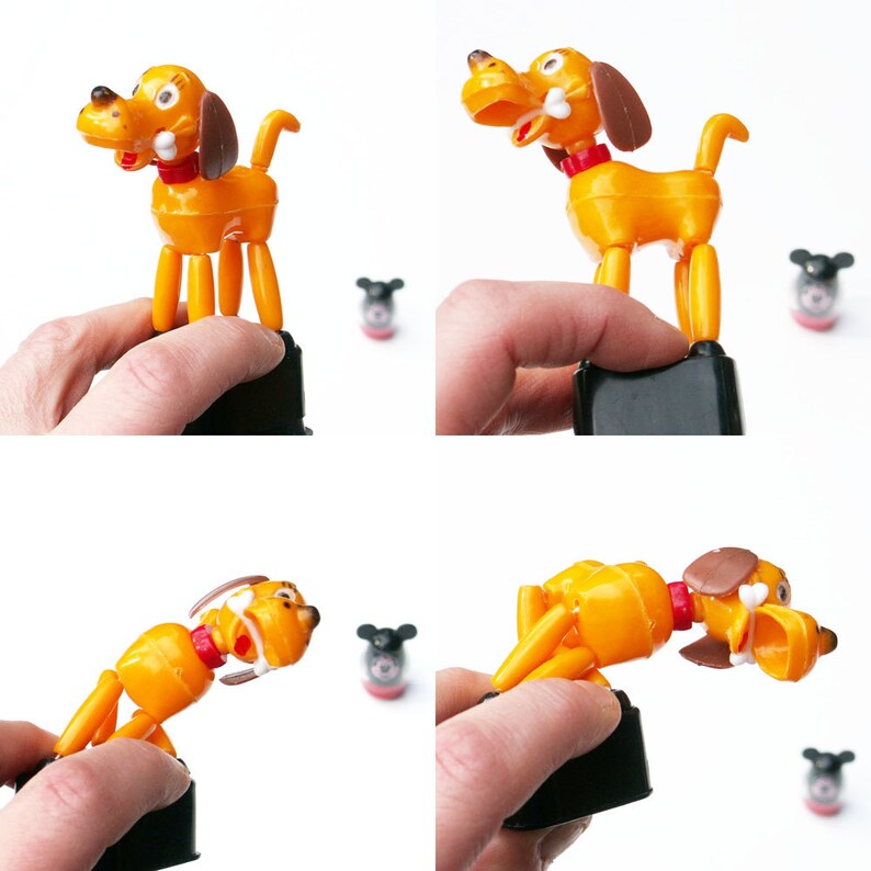 String Puppet Push Button Dog and Mouse Toy - Etsy