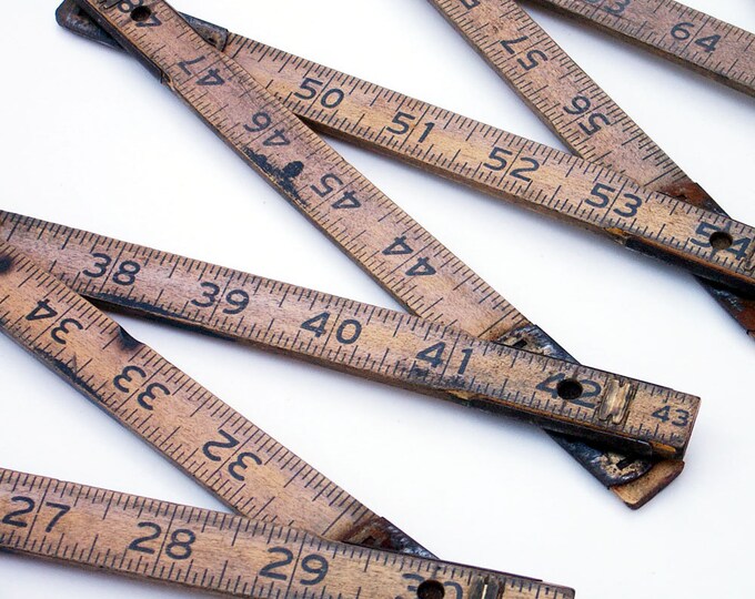 Vintage Wooden Folding Ruler - Etsy