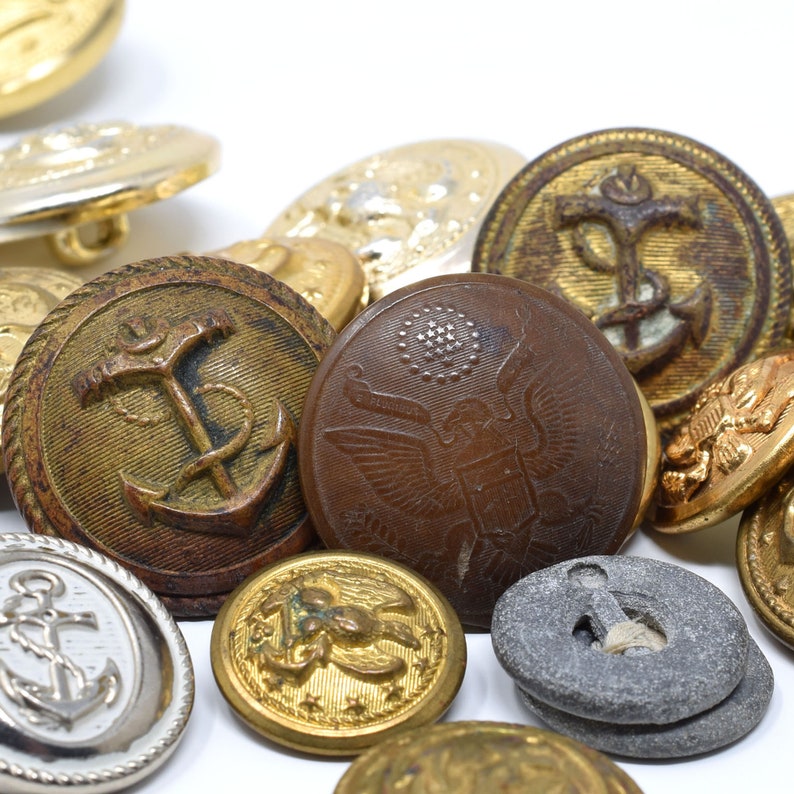 Military Style Buttons - Etsy