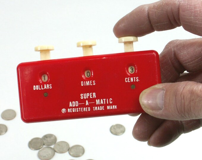 Super Add A Matic 1960s Handheld Adding Machine Manual Calculator - Etsy