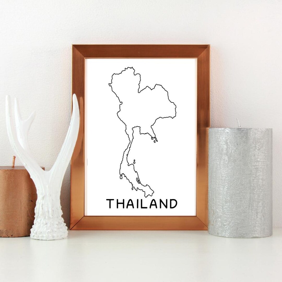 Thailand Map Poster: Geography Wall Art (JPEG Digital Download) - Etsy