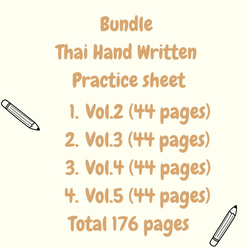 Bundle, Thai Alphabet Tracing Worksheet, Thai Hand Lettering Practice ...