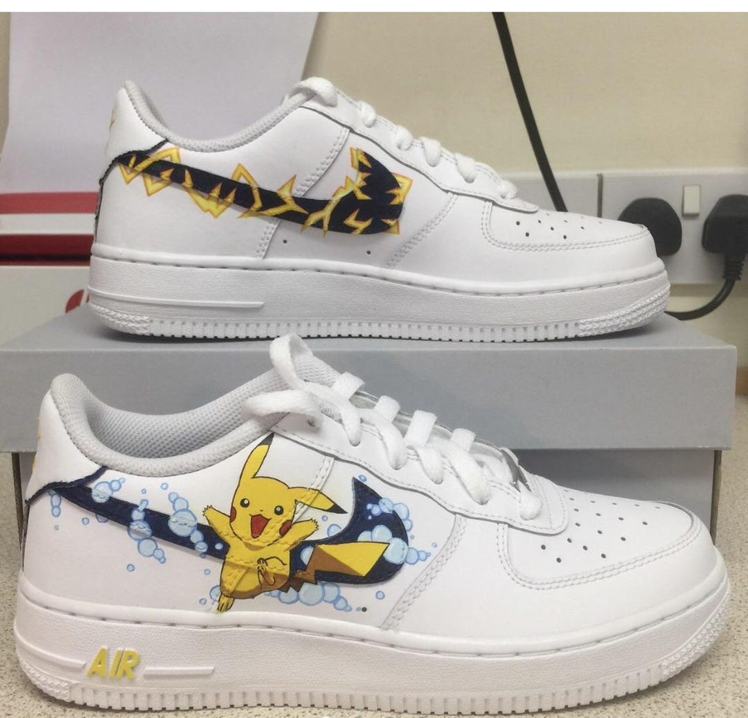 Pokemon Sneaker, Pikachu, Pokemon Hand Painted Sneaker, Custom Anime ...