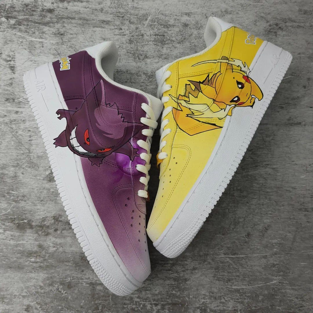 Pokemon Sneaker, Pikachu, Pokemon Hand Painted Sneaker, Custom Anime ...
