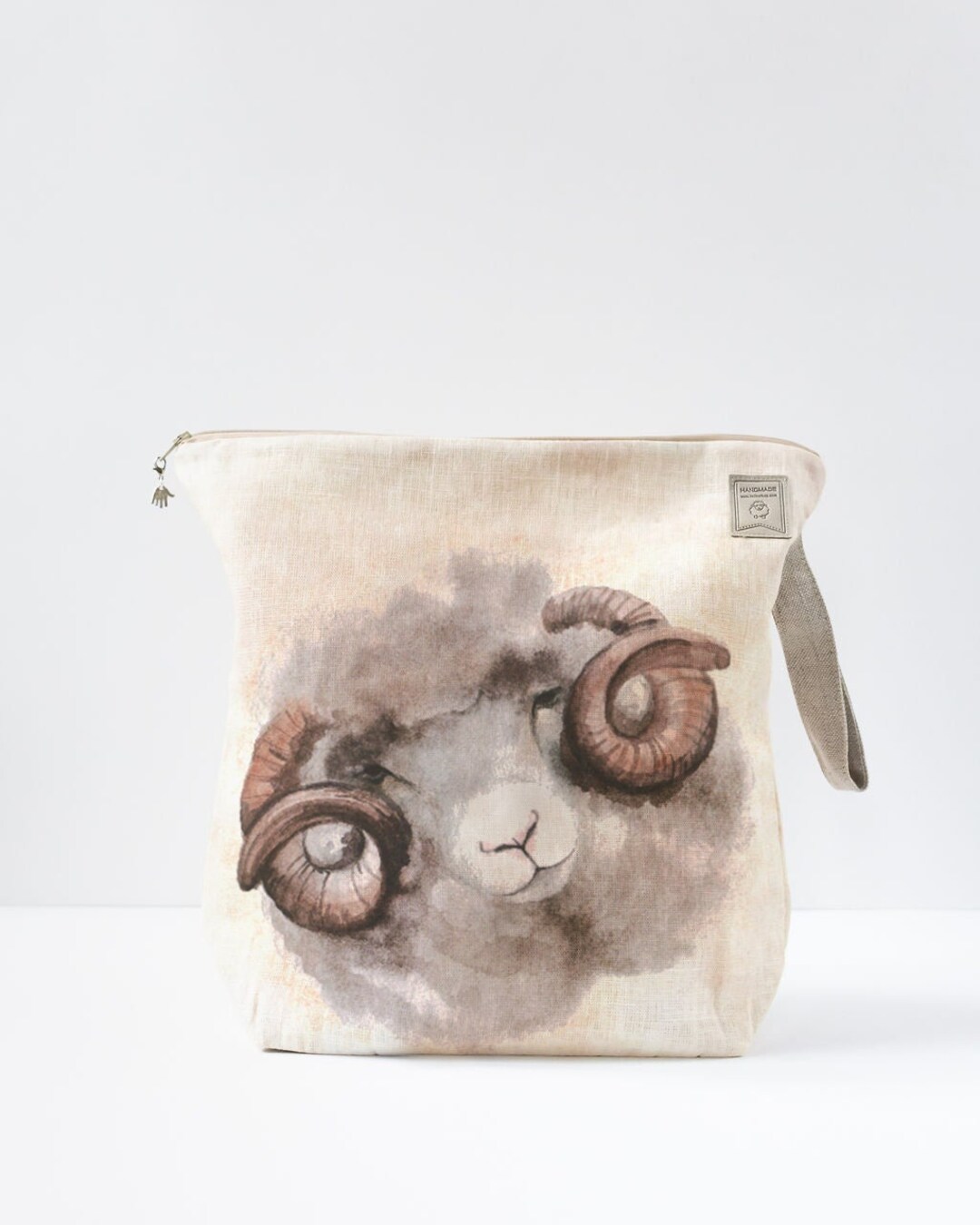 Sheep Print Project Bag. Work in Progress Project Bag With Zipper - Etsy
