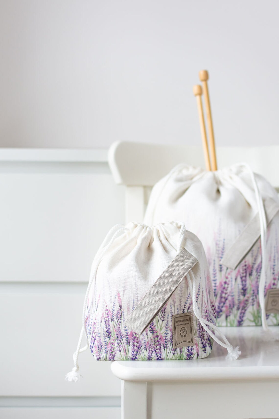 Project Bags. Set of 2 Knitter Project Bags. Large and Small. | Etsy