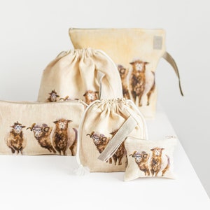 Sheep Print Project Bag. Size Small. Special Knitterbag Design. - Etsy