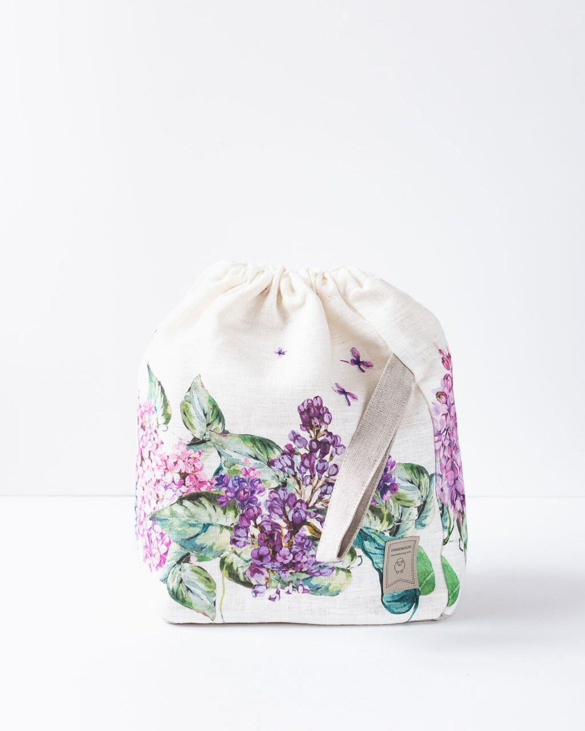 Drawstring Knitting Project Bag. Large. Summer Flowers | Etsy