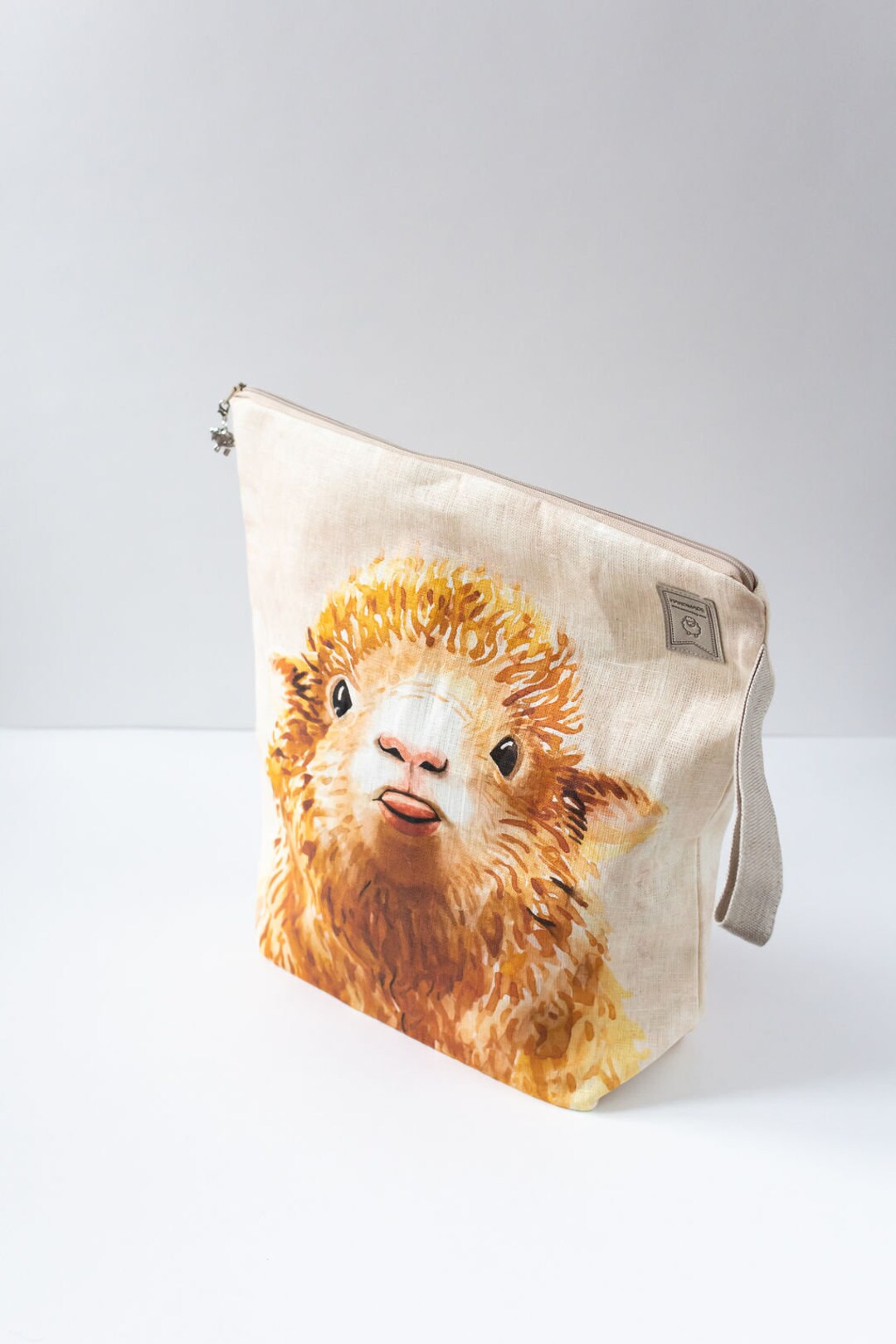Project Bag With Zipper With Sheep Print. - Etsy