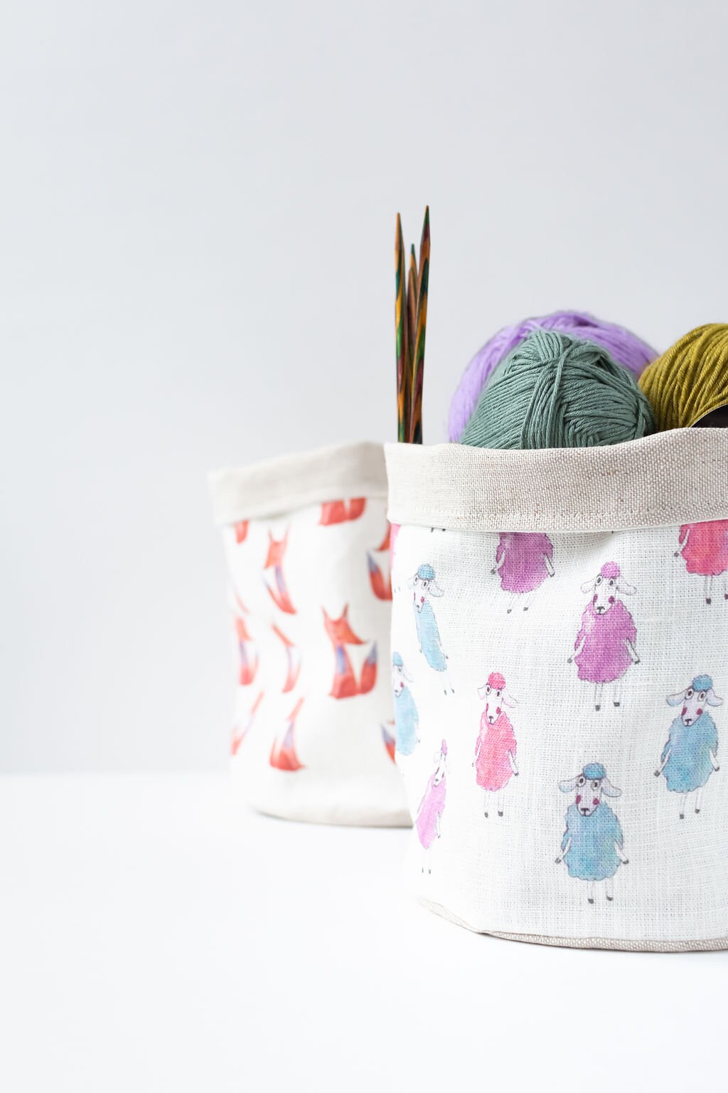 Fabric basket Yarn storage KIP bag KIP box storage bin | Etsy