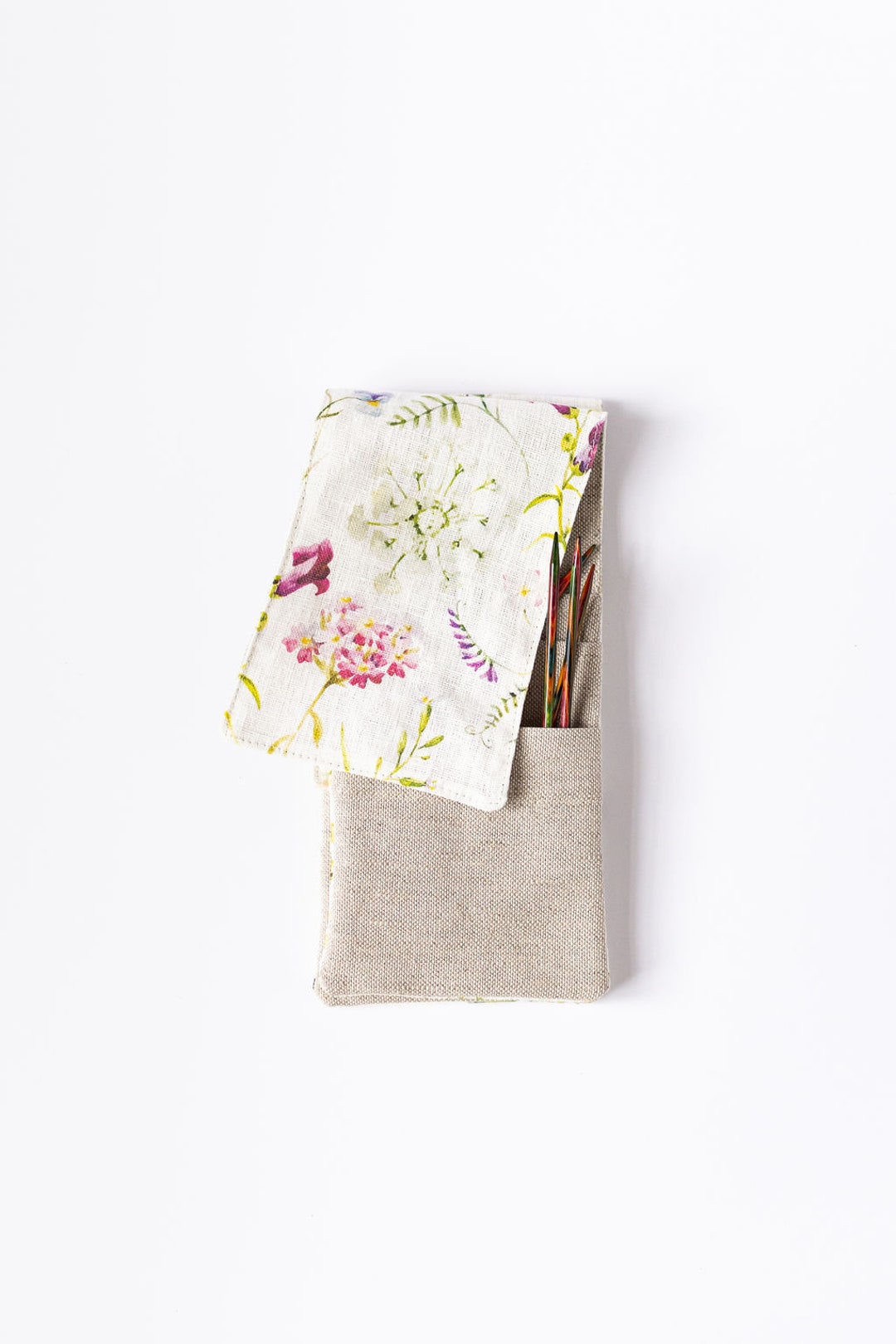 MINI Needle Case. Needles, Crochets and Hooks Case With Meadow Print - Etsy