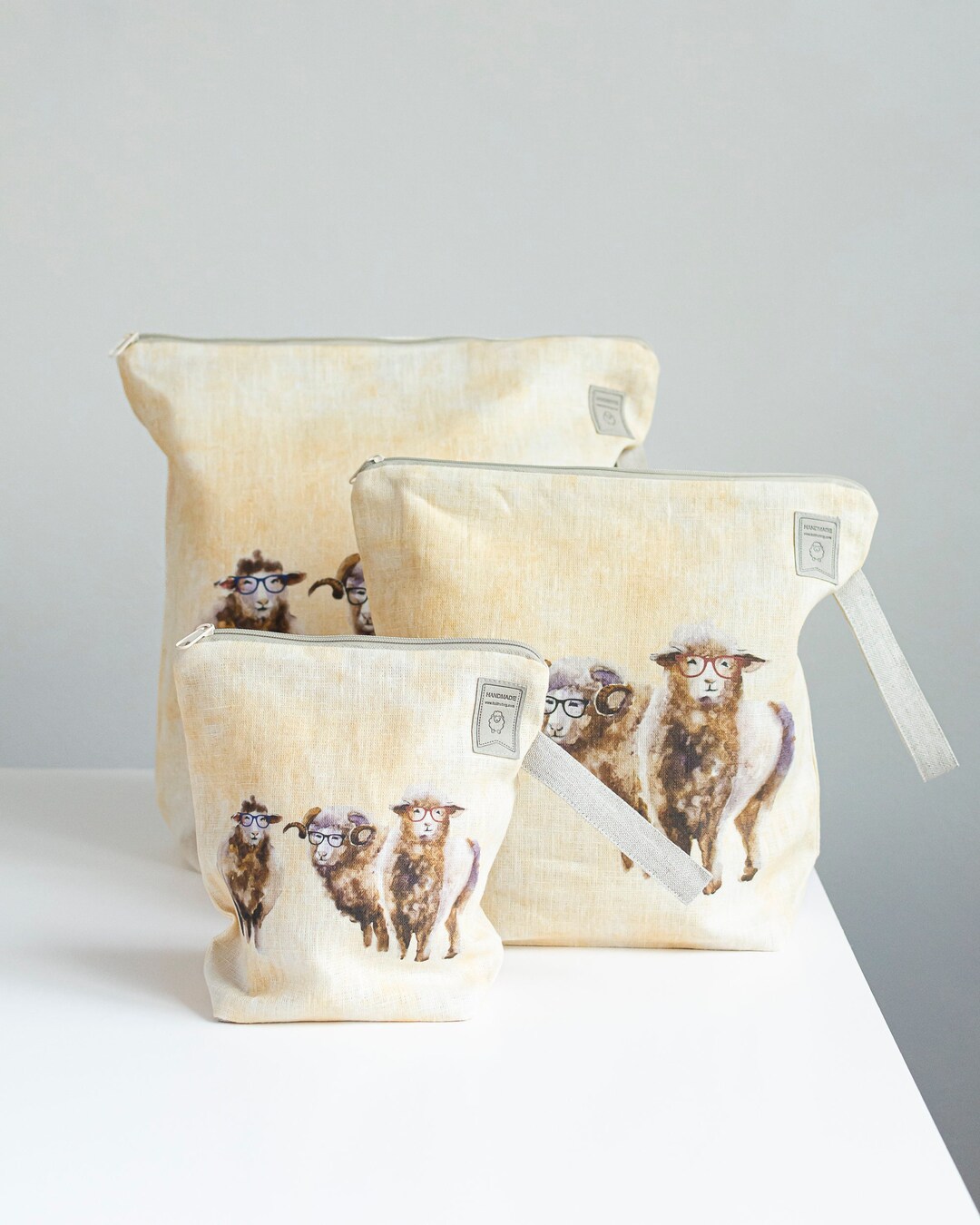 Sheep Project Bag. Work in Progress Project Bag With Zipper. Yarn ...