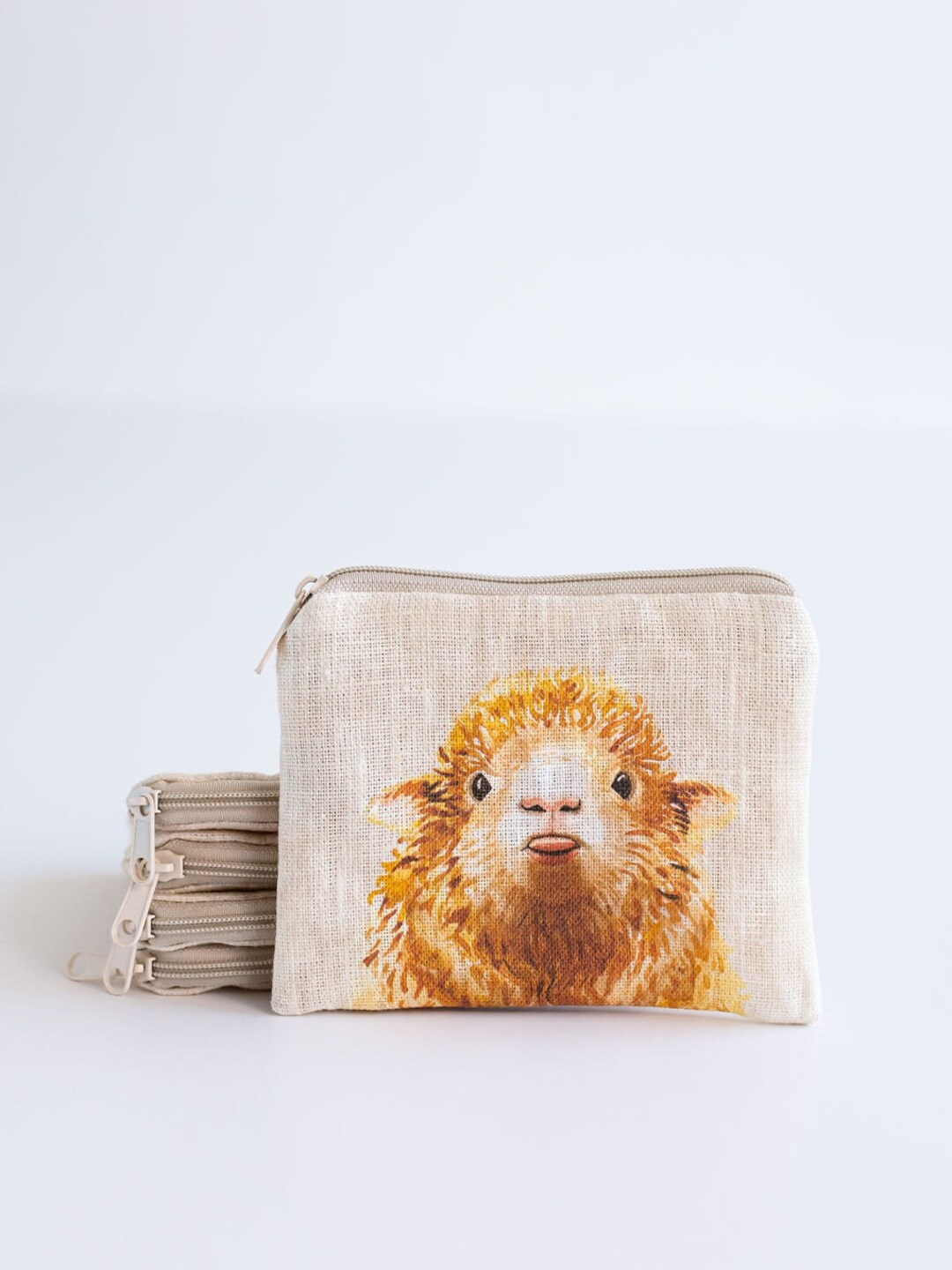 Linen Sheep Zip Purse: Small Coin Pouch, Sewing Notions - Etsy