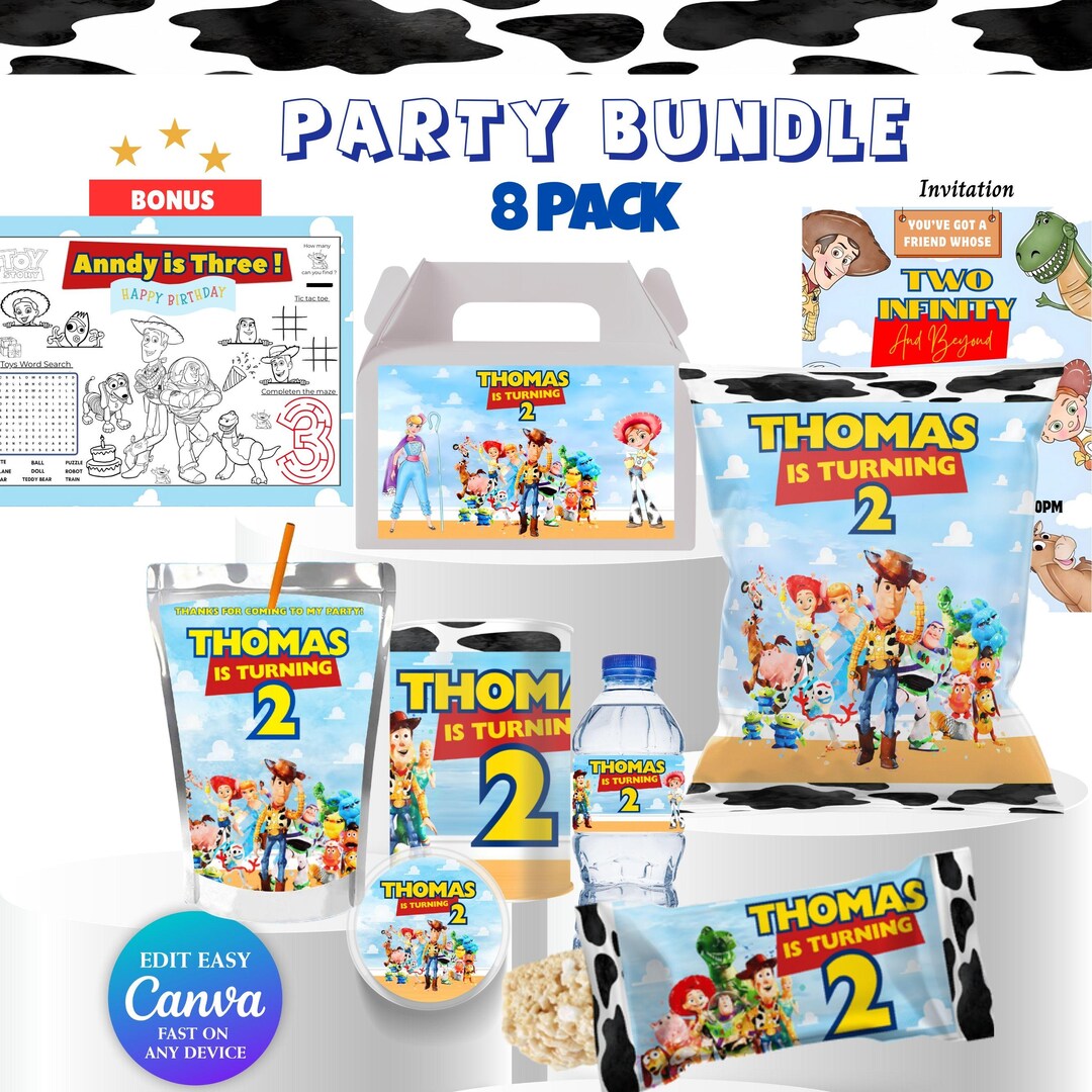 Birthday Bundle Buzz Lightyear Toy Story Boy 2nd Birthday Party Favor ...