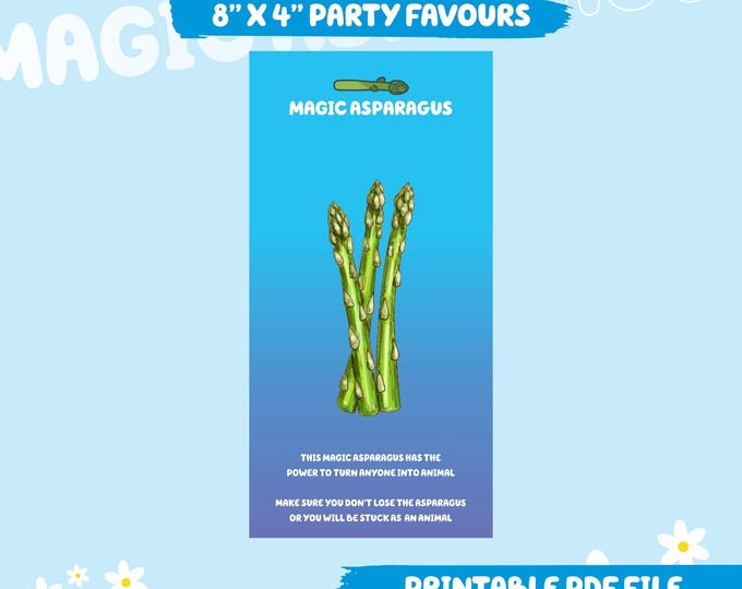 Magic Asparagus Wand Print Out - Bluey Inspired - Etsy Canada