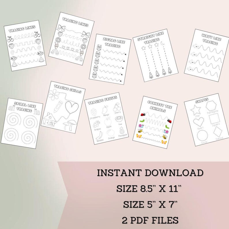 Preschool Line Tracing Worksheets Lines Trace Pages Homeschool Busy ...