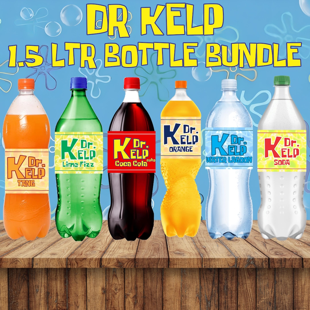 Under the Sea Party Label Bundle | Dr. Kelp & Kelp Soda Printable ...