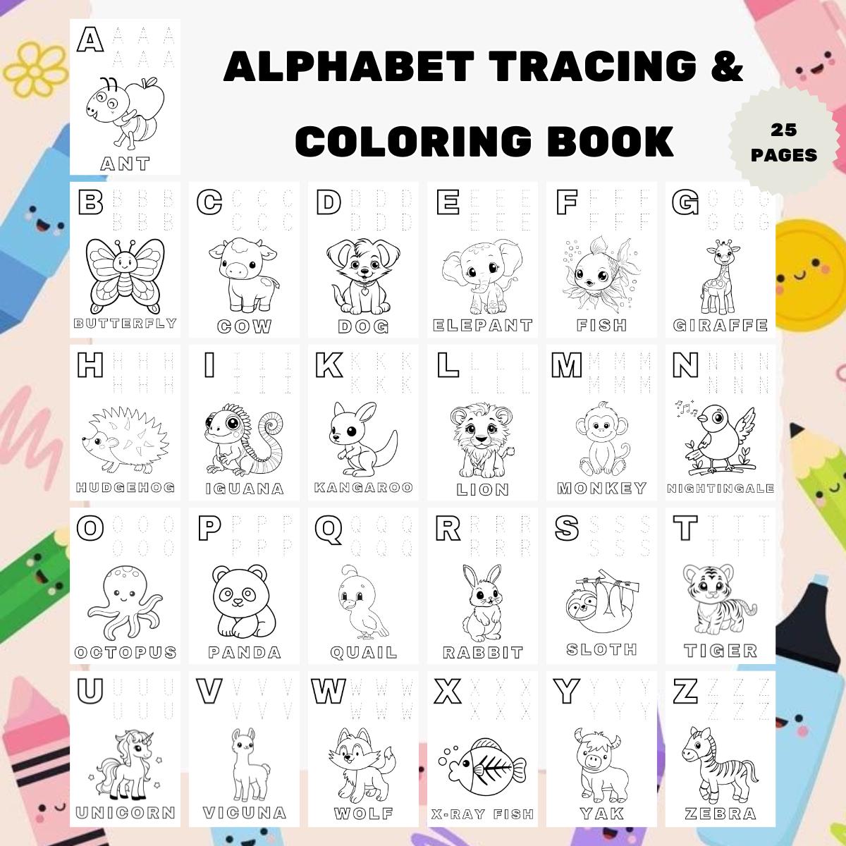 Printable Alphabet Worksheets | Tracing & Coloring Pages for ...