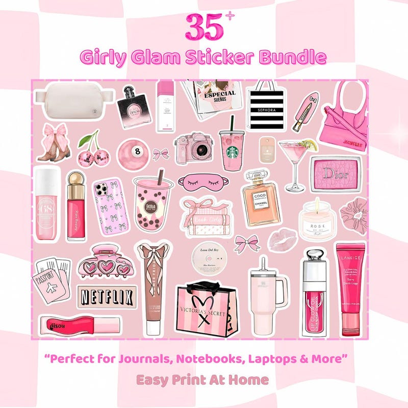 Stickers rosa - Etsy México