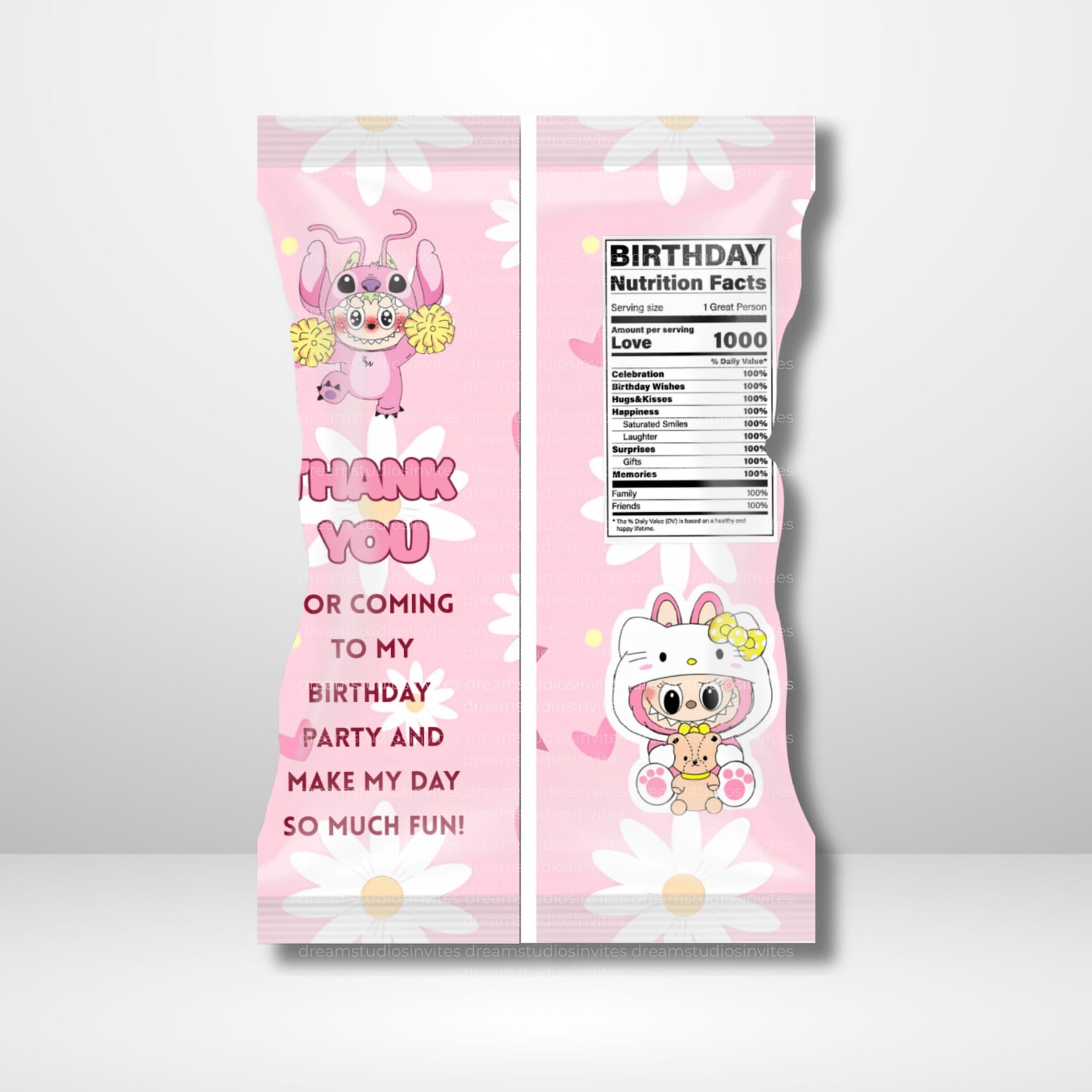 Editable Labubu Chip Bag Canva Template | Printable Party Favor ...