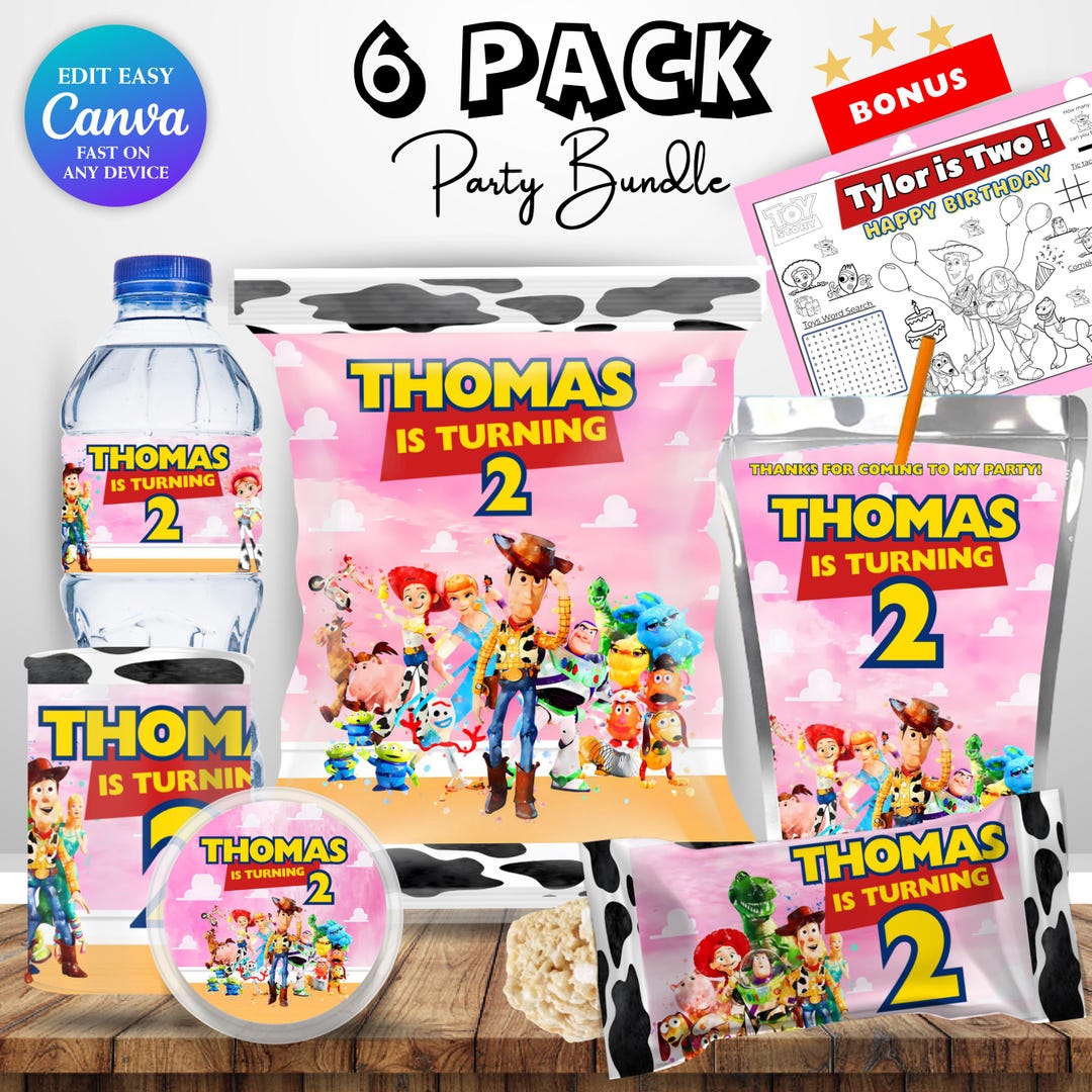 Pink Toy Story Bundle Buzz Lightyear Toy Story Girl 2nd Birthday Party ...