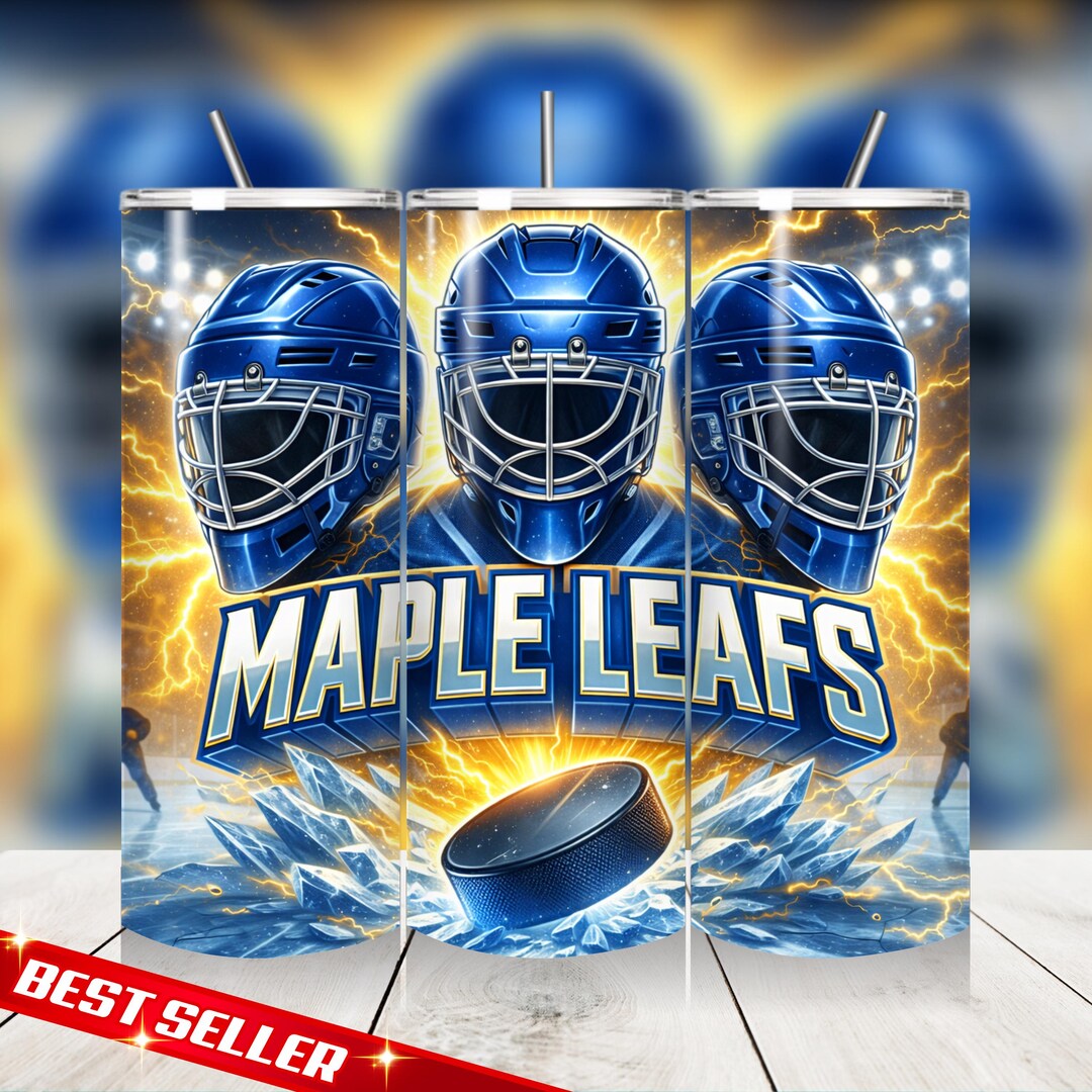 Maple Leafs Hockey Tumbler Wrap, 20oz Skinny Sublimation Design ...