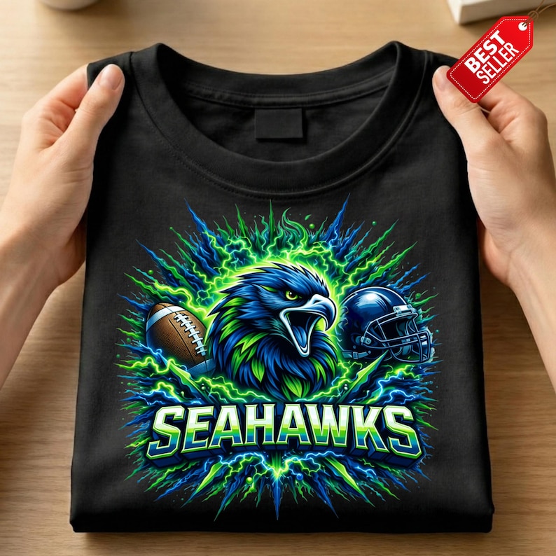 Seahawks Football Sublimation PNG | Glitter Sports Design | Game Day ...